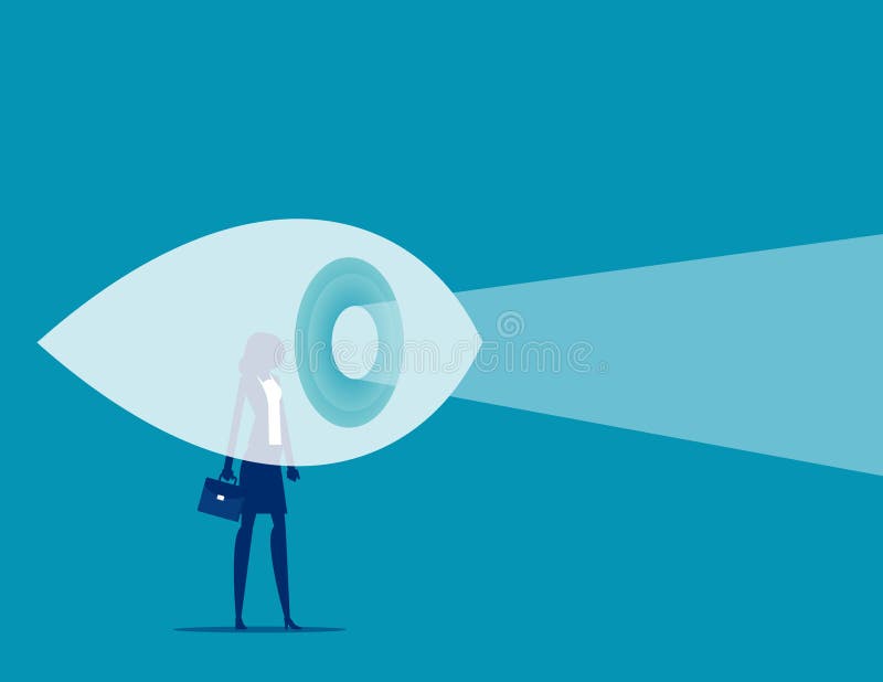 Business Vision. Looking and Watching Concept Stock Vector ...