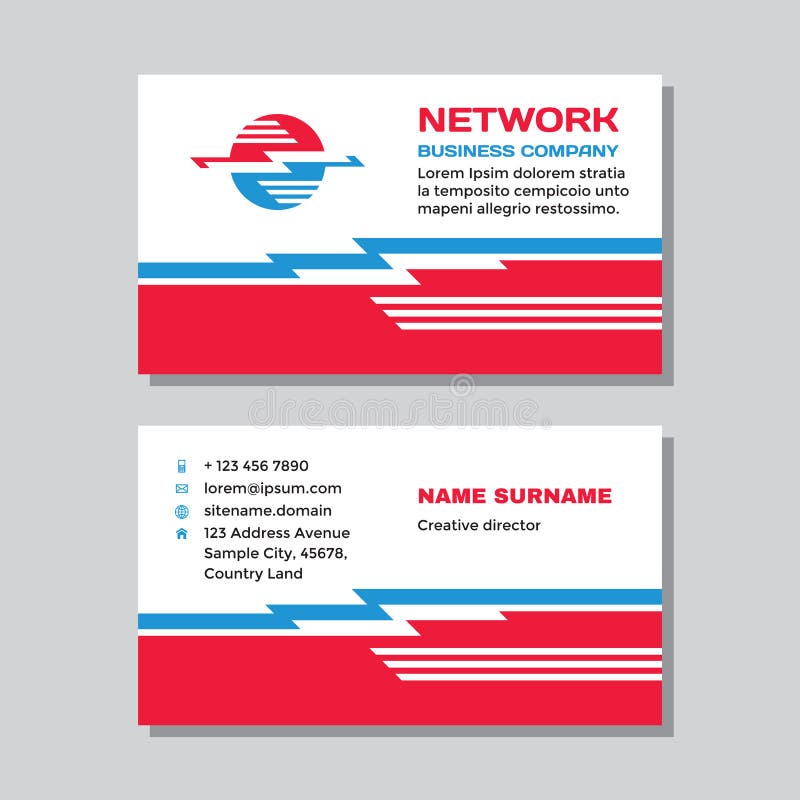 Business Visit Card Template with Logo - Concept Design. Computer ...