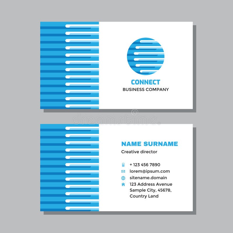 Business Visit Card Template with Logo - Concept Design. Computer ...