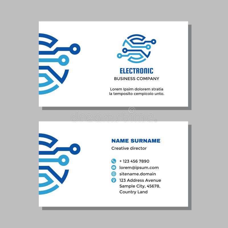 Business Visit Card Template with Logo - Concept Design. Network ...