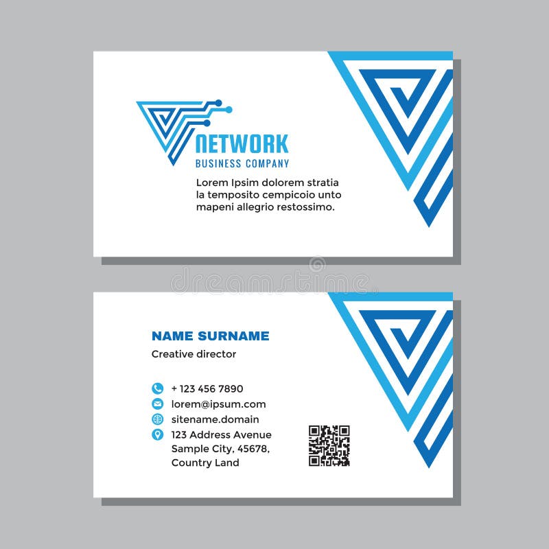 Business Visit Card Template with Logo - Concept Design. Network ...