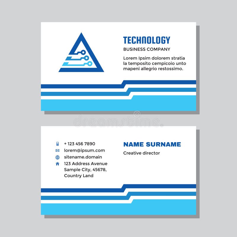 Business Visit Card Template with Logo - Concept Design. Network ...