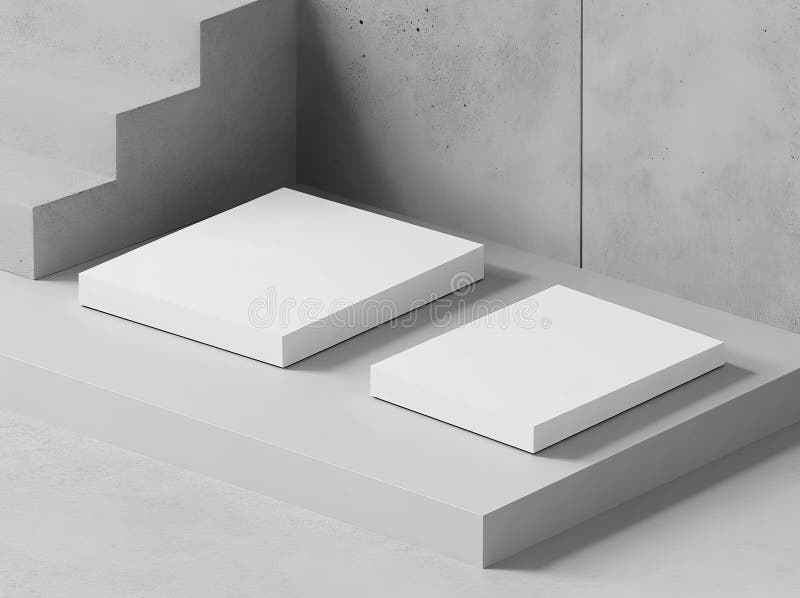 Business Visiting Card Stack Mock-up in 3D Rendered Style Showing Front ...