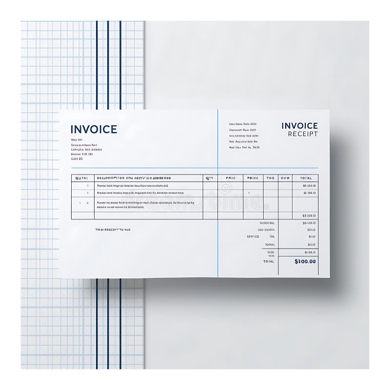 Business Voucher Receipt Design Template Flyer Stock Vector ...