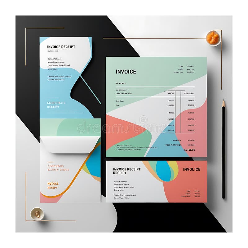 Business Voucher Receipt Design Template Flyer Stock Vector ...