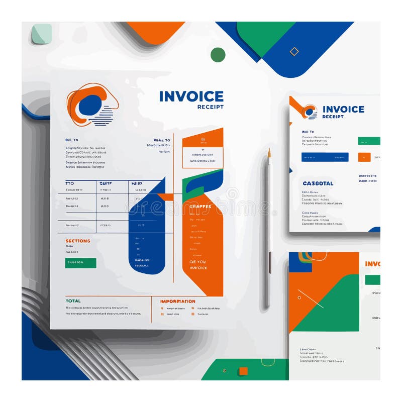 Business Voucher Receipt Design Template Flyer Stock Vector ...