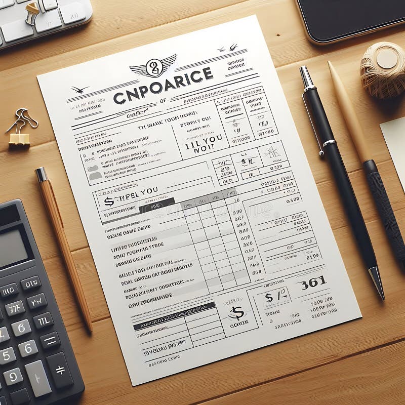 Business Voucher Receipt Design Template Stock Illustration ...
