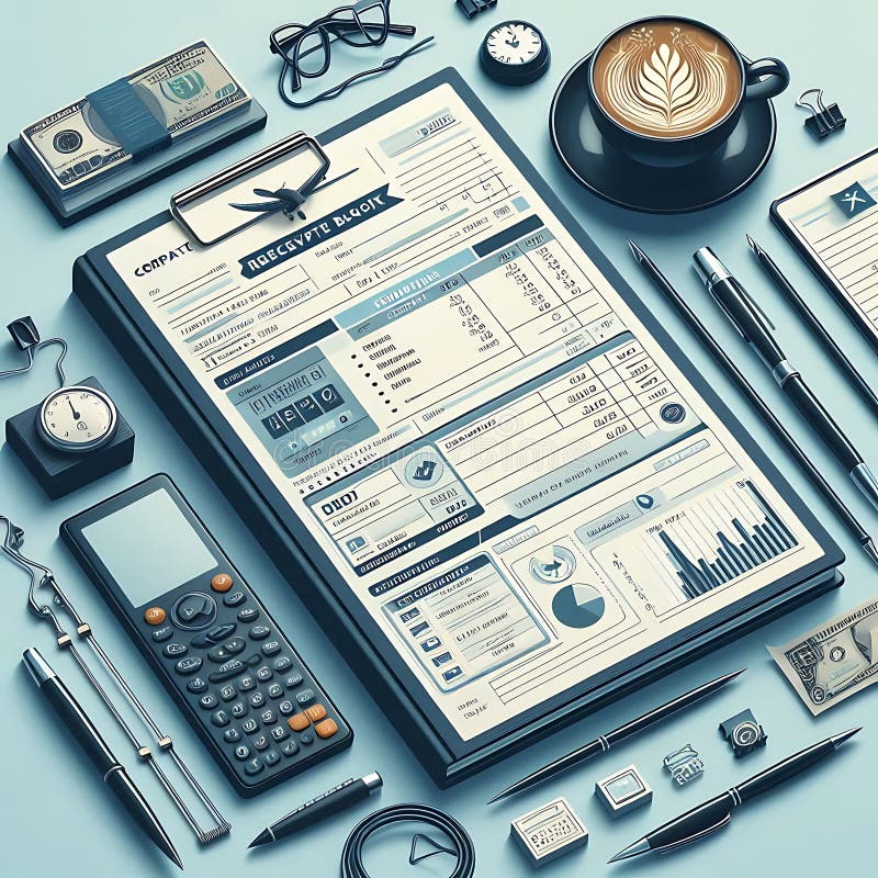 Business Voucher Receipt Design Template Flyer Stock Vector ...