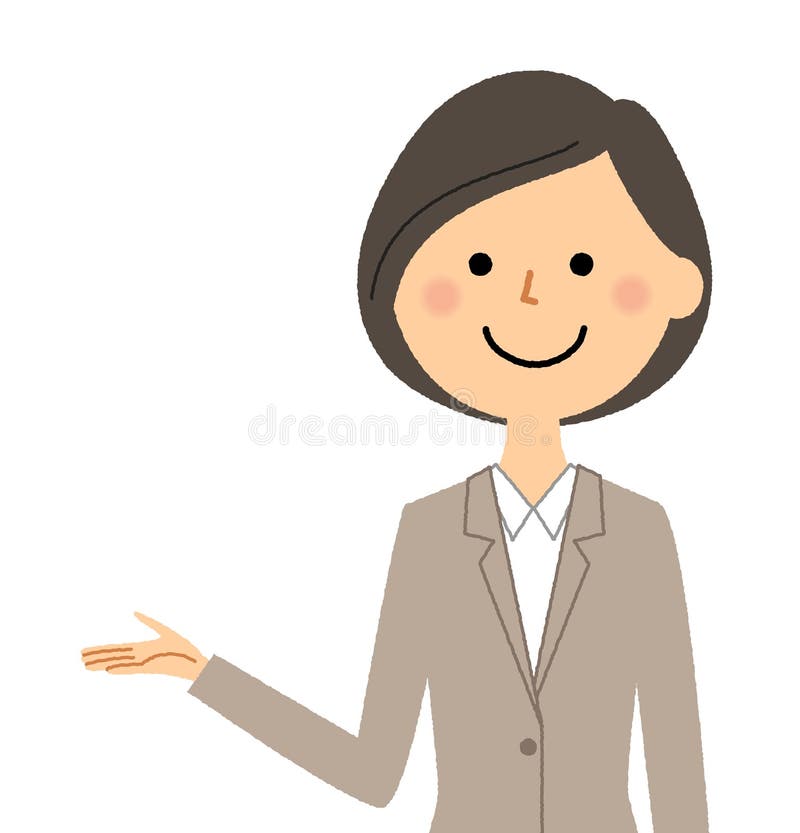 Woman in Suit To Explain,Businesswoman Stock Vector - Illustration of ...