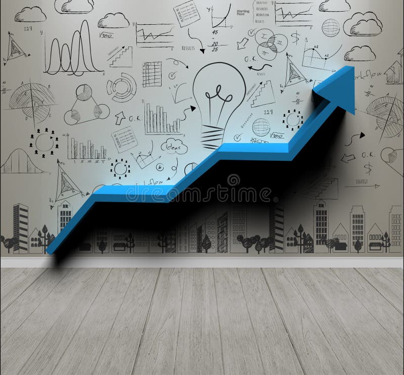 Business Wall Background Concept for New Ideas with Innovation Stock ...