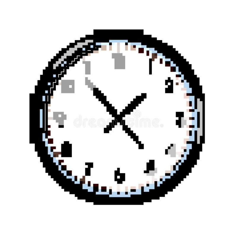 Business Wall Clock Game Pixel Art Vector Illustration Stock Vector ...