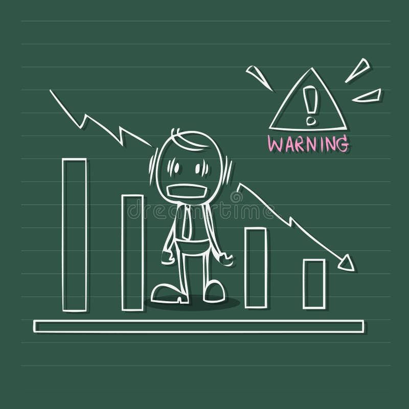 Business warning stock illustration. Illustration of financial - 58333607
