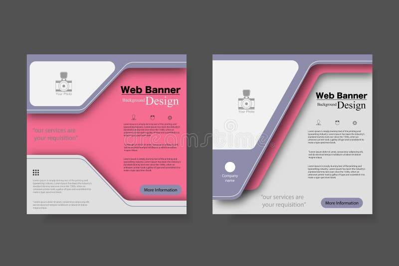 Business Webinar Banner Design Square Template Stock Vector ...