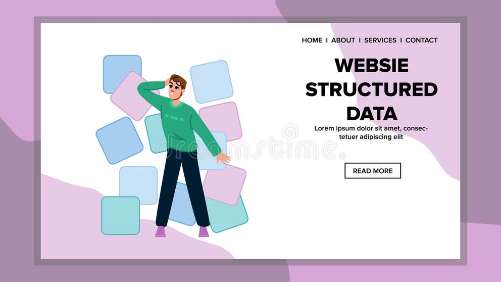 Business Website Structured Data Vector Stock Vector - Illustration of ...