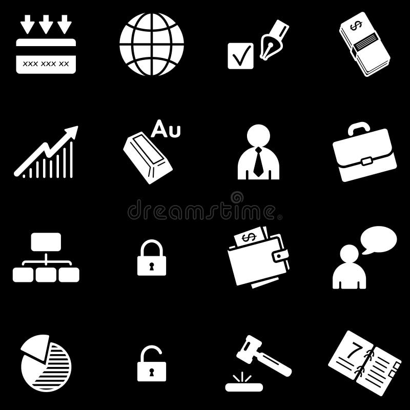 Basic web white icons stock vector. Illustration of iconset - 10375540