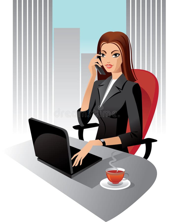 Business Woman Multi-tasking Stock Vector - Illustration of cool, hands ...