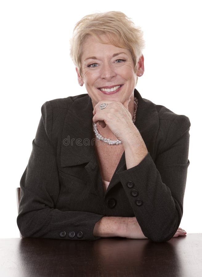 Business Woman with Red File Folder Stock Photo - Image of nice ...