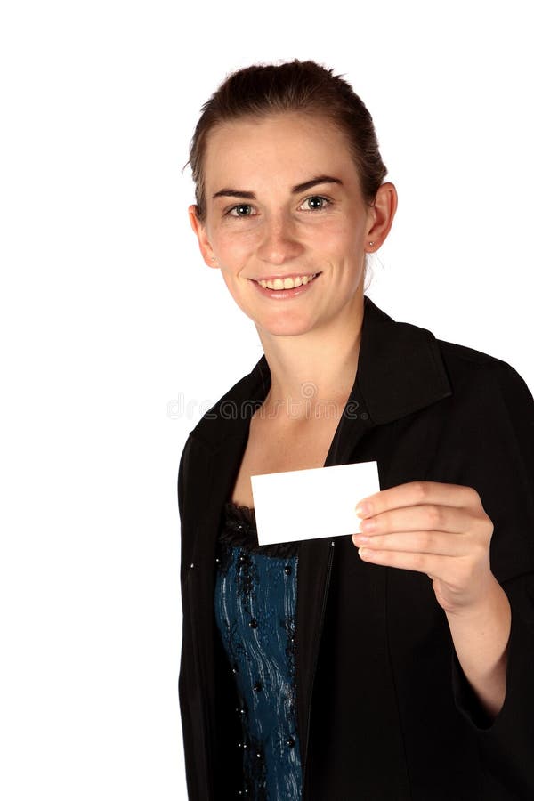 Business woman stock photo. Image of woman, card, idea - 3949362
