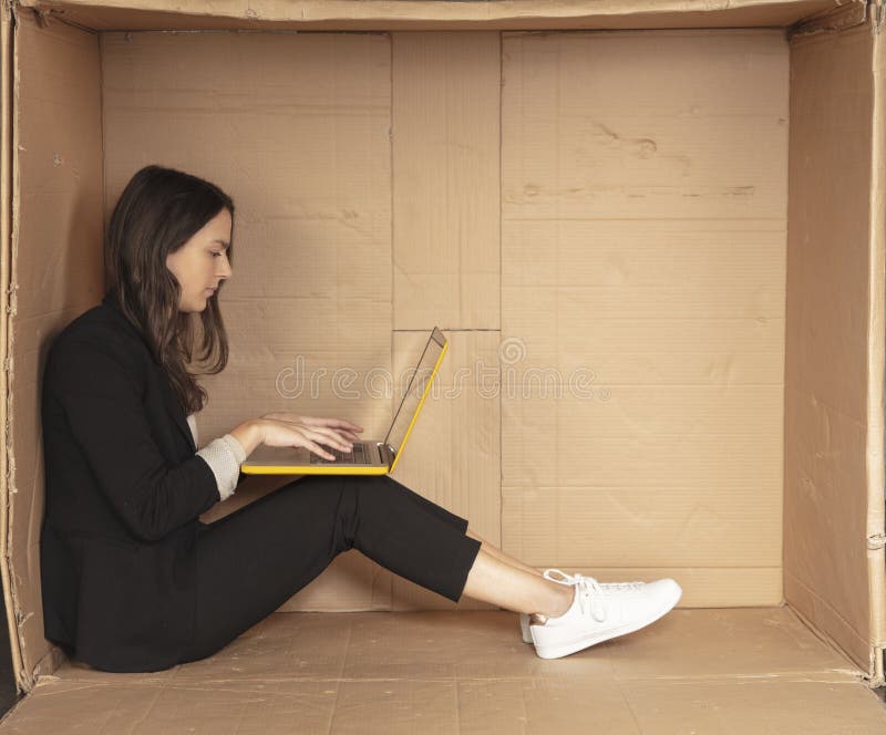Woman Addicted To Internet at Night Stock Image - Image of bedroom ...