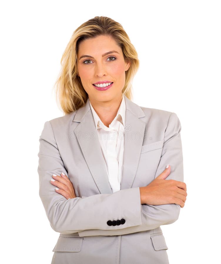 Business woman arms folded stock photo. Image of folded - 54125188