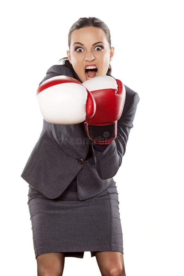 Business woman attack stock photo. Image of angry, girl - 68422794