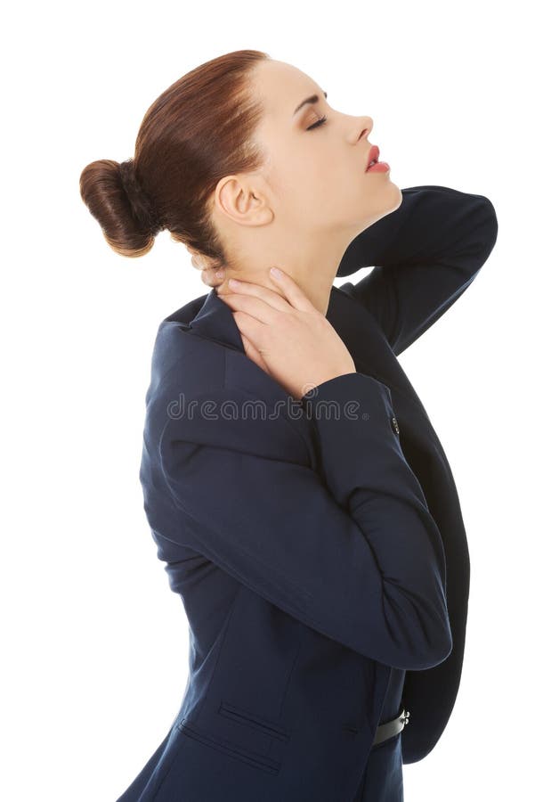 Business Woman with Back Pain Stock Image - Image of girl, black: 45029077