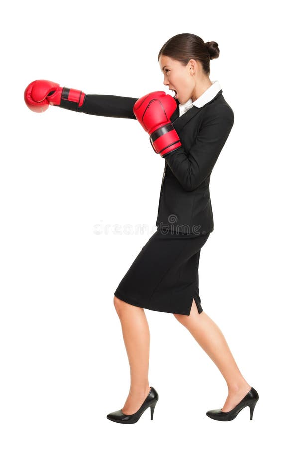 Businesswoman boxing stock photo. Image of beautiful - 20573976