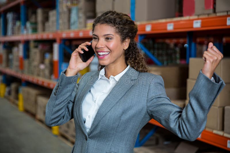 Business Woman Calling with Someone Stock Image - Image of businessman ...