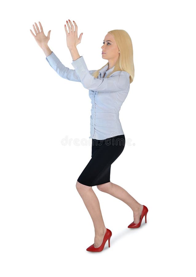 Business Woman Carry Something Stock Image - Image of carry, delivery ...