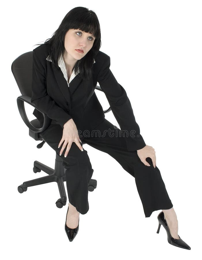 Business Woman in Chair stock photo. Image of isolated - 875706