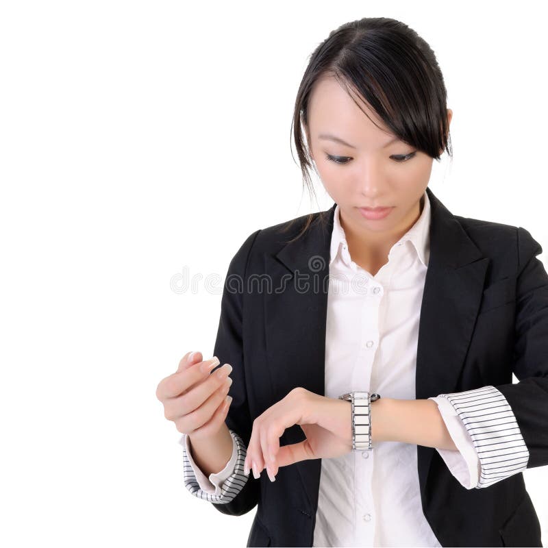 Check Up Time. Timekeeping and Time Measurement. Mature Timekeeper with ...