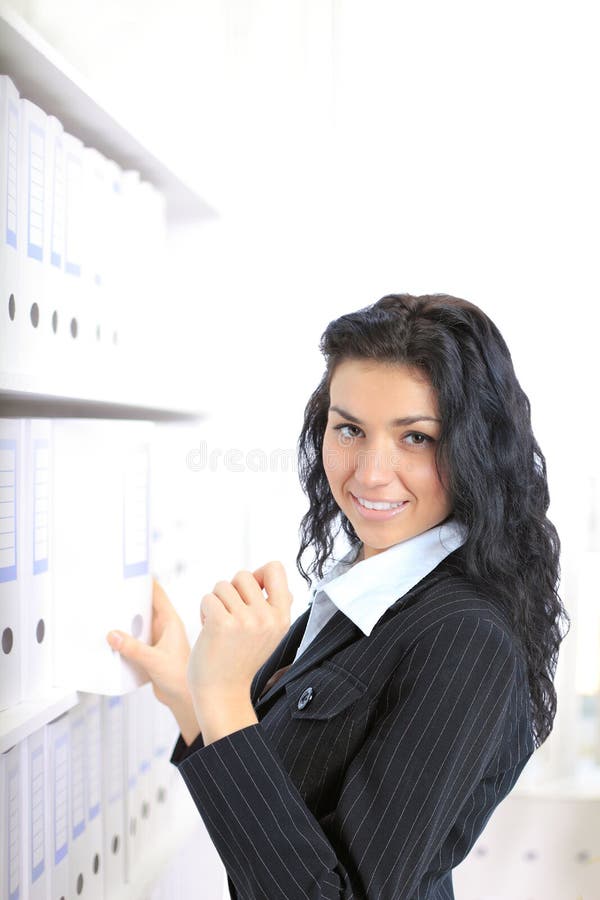 Business Woman,choose the Document Stock Photo - Image of business ...