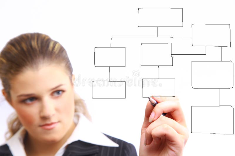 Business Woman Designing a Plan Stock Photo - Image of plan, diagram ...