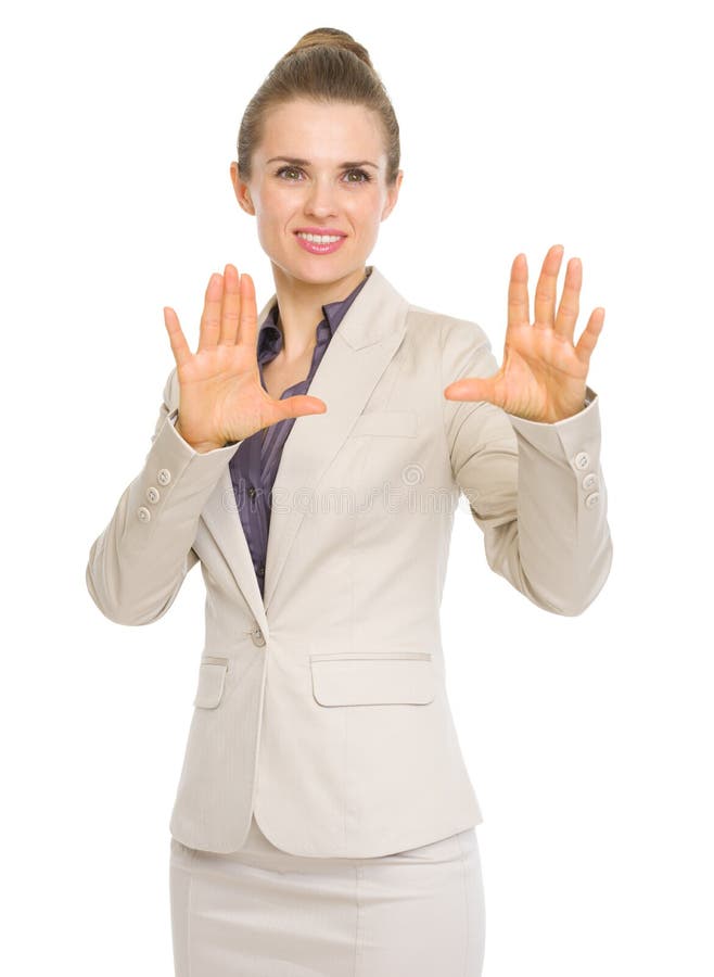 Business Woman Explaining Perspectives Stock Image - Image of ...