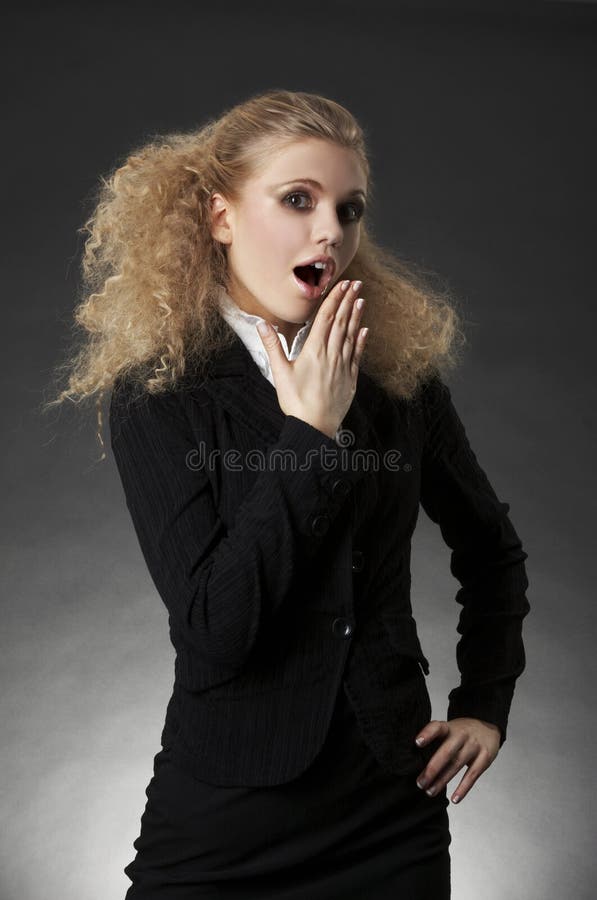 Business Woman with Facial Expression Stock Photo - Image of ...