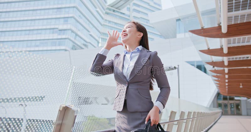 Business Woman Feel Excited Stock Image - Image of people, excited ...