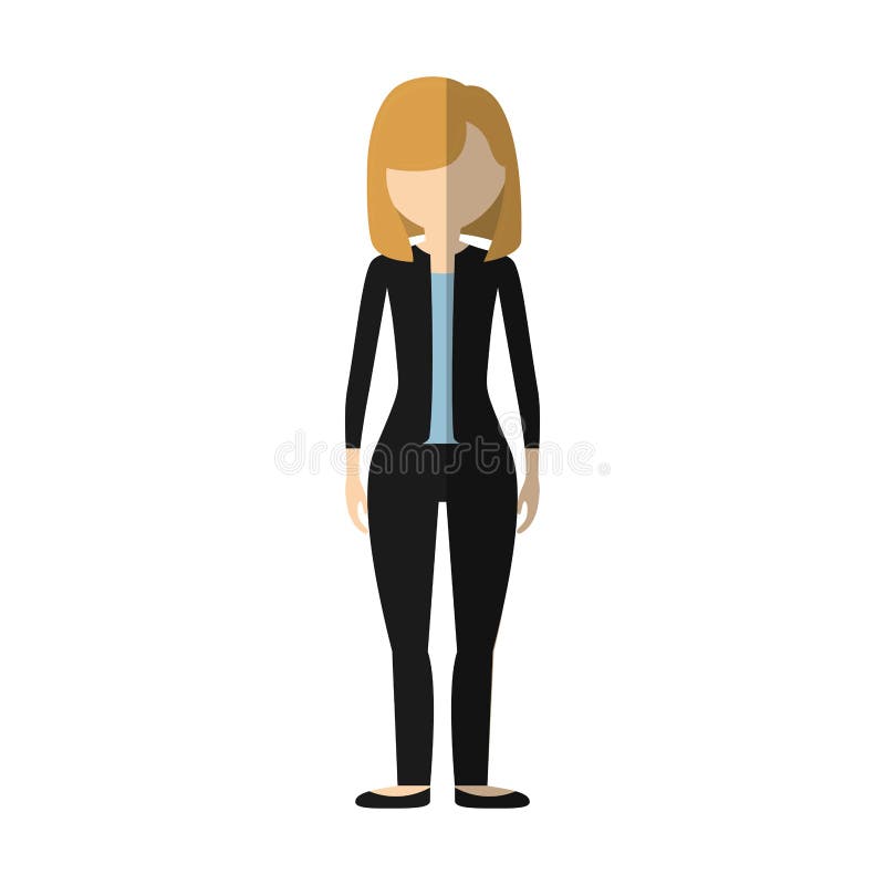 Business Woman Formal Cloth Icon Stock Illustration - Illustration of ...