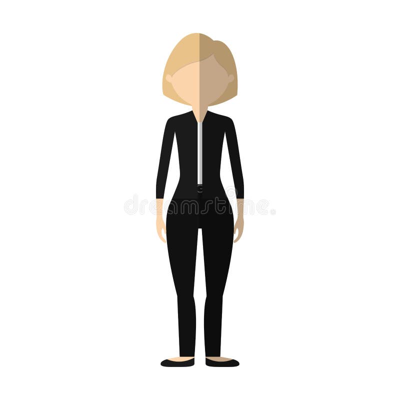 Business Woman Formal Cloth Icon Stock Illustration - Illustration of ...