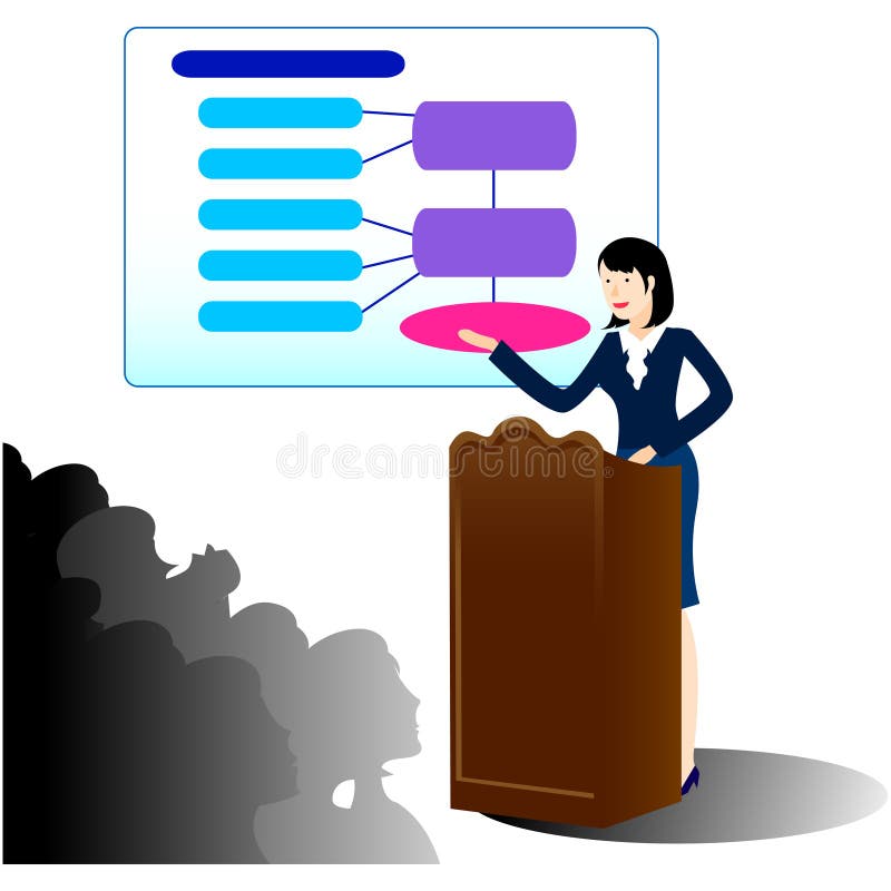 Business Woman Giving a Presentation Stock Vector - Illustration of ...