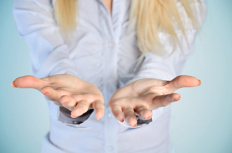 Business Woman Hands Offer Something Stock Image - Image of employee ...