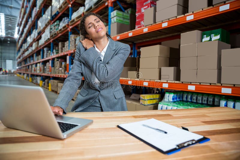 Business Woman Has a Back Pain Stock Image - Image of receiving, people ...