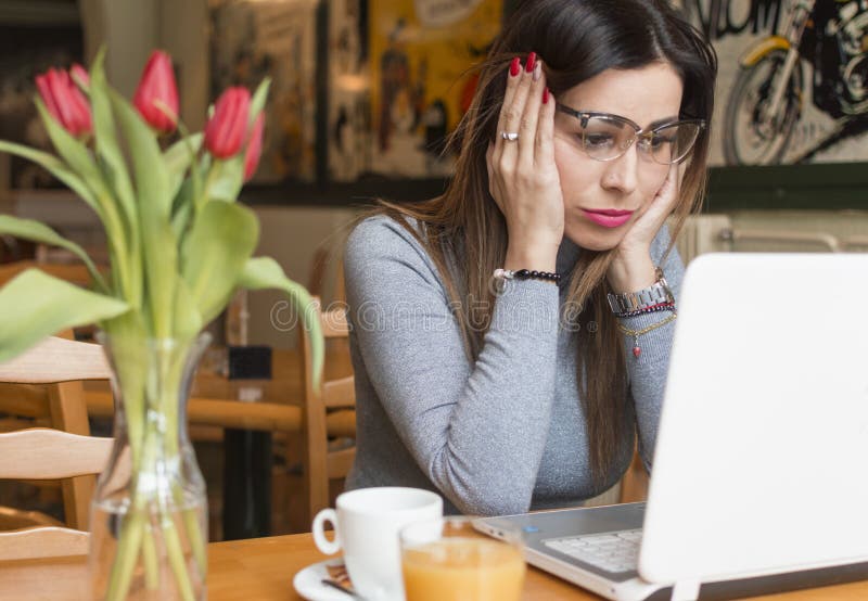 Problems with a Laptop Computer Stock Image - Image of error, casual ...