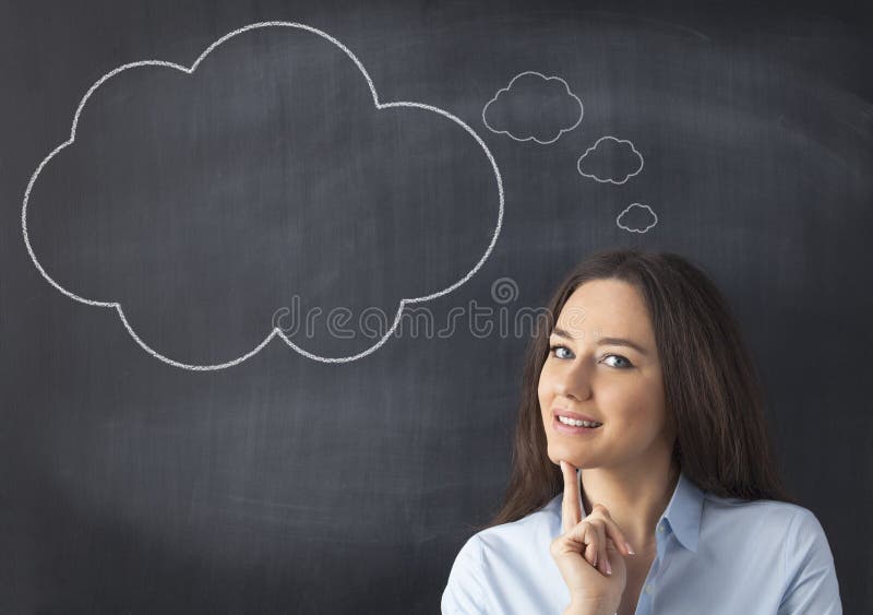Business Woman Has Something Brilliant in Mind Stock Image - Image of ...