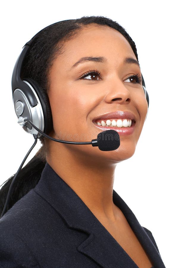 Business Woman With Headset Stock Image - Image of face, pretty: 6853477