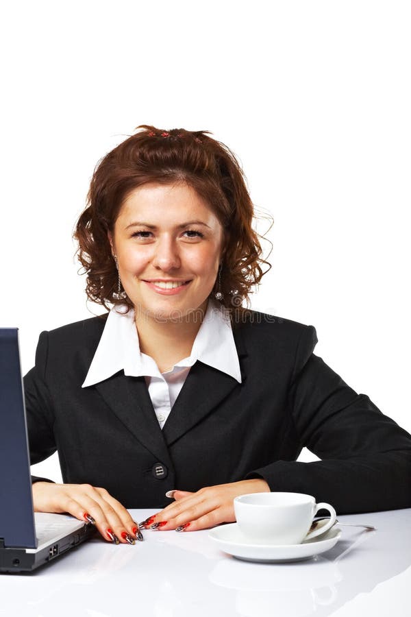 A Business Woman at Her Workplace Stock Image - Image of face, indoors ...