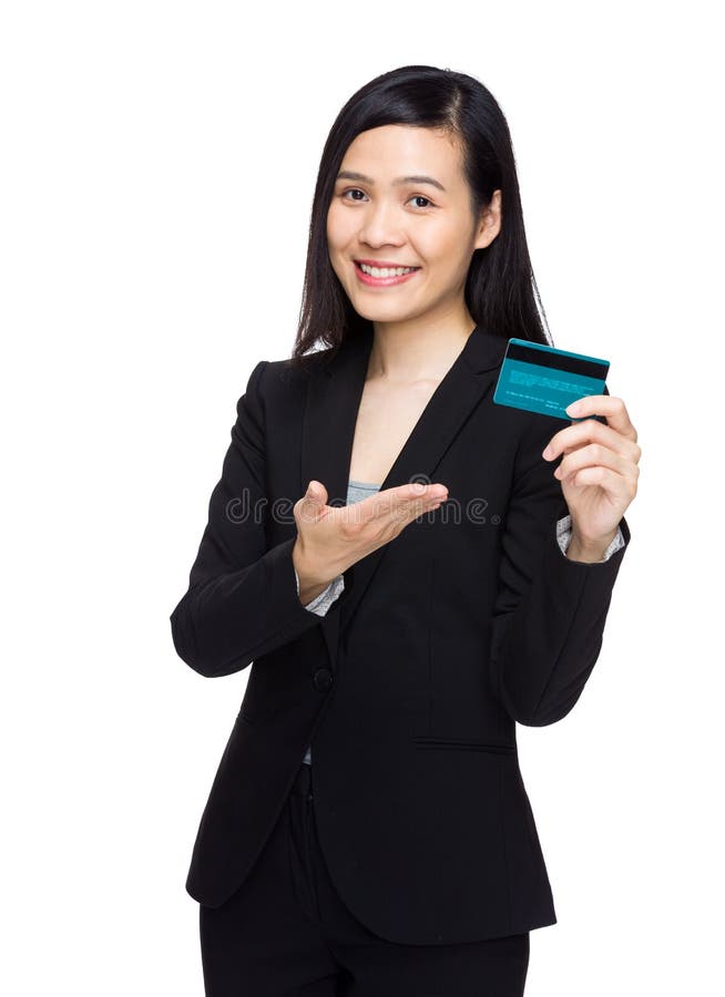 Business Woman Hold with Credit Card Stock Photo - Image of discount ... Business Woman Hold with Credit Card Stock Photo - Image of discount ...