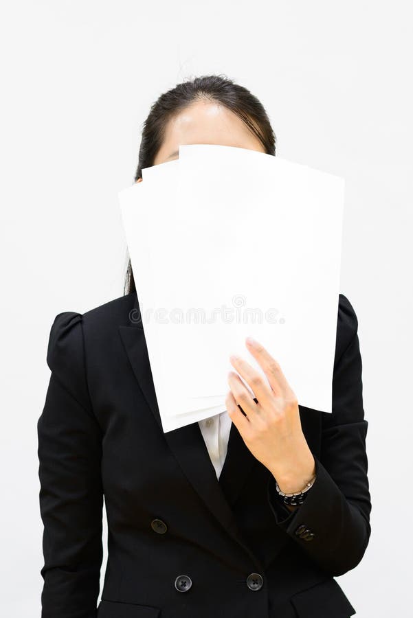 Business Woman Hold a Paper Stock Image - Image of worker, modern: 38365125