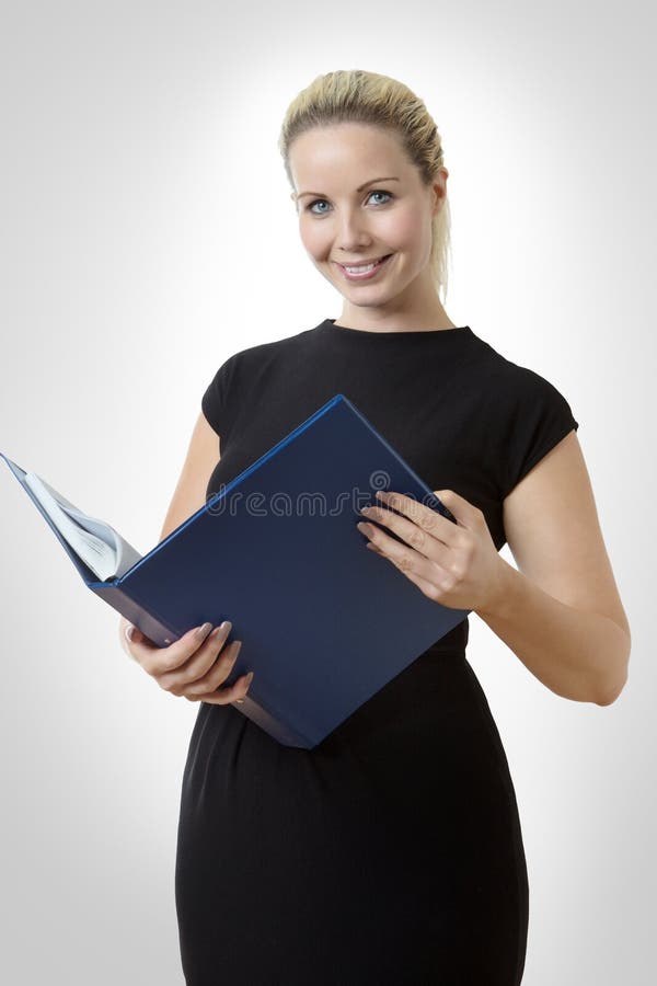 Lets do some work stock image. Image of female, smiling - 90002231