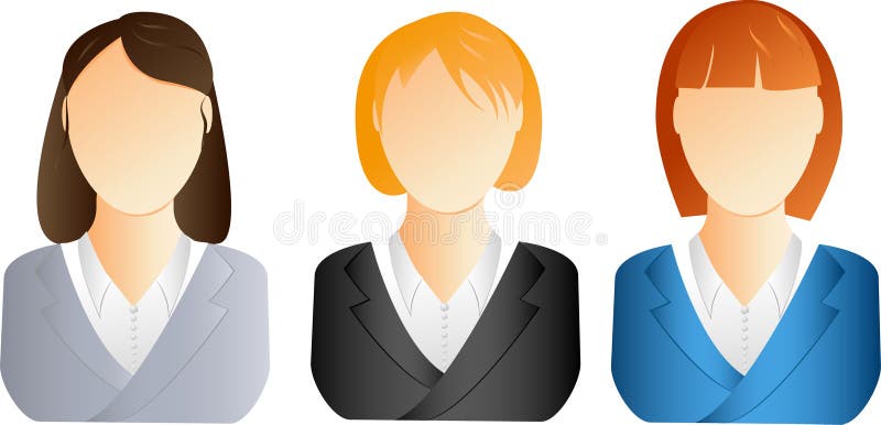 Business woman icons stock vector. Illustration of symbol - 12206586