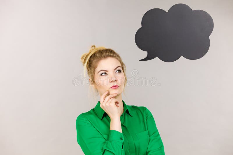Business Woman Intensive Thinking Stock Image - Image of idea, manager ...